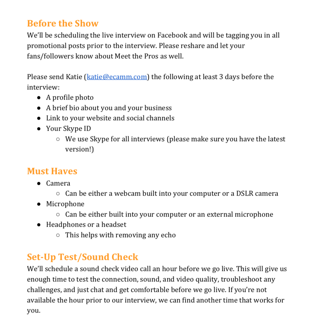 Live Interview Tips: What We Learned From Hosting Meet the Pros – Ecamm ...