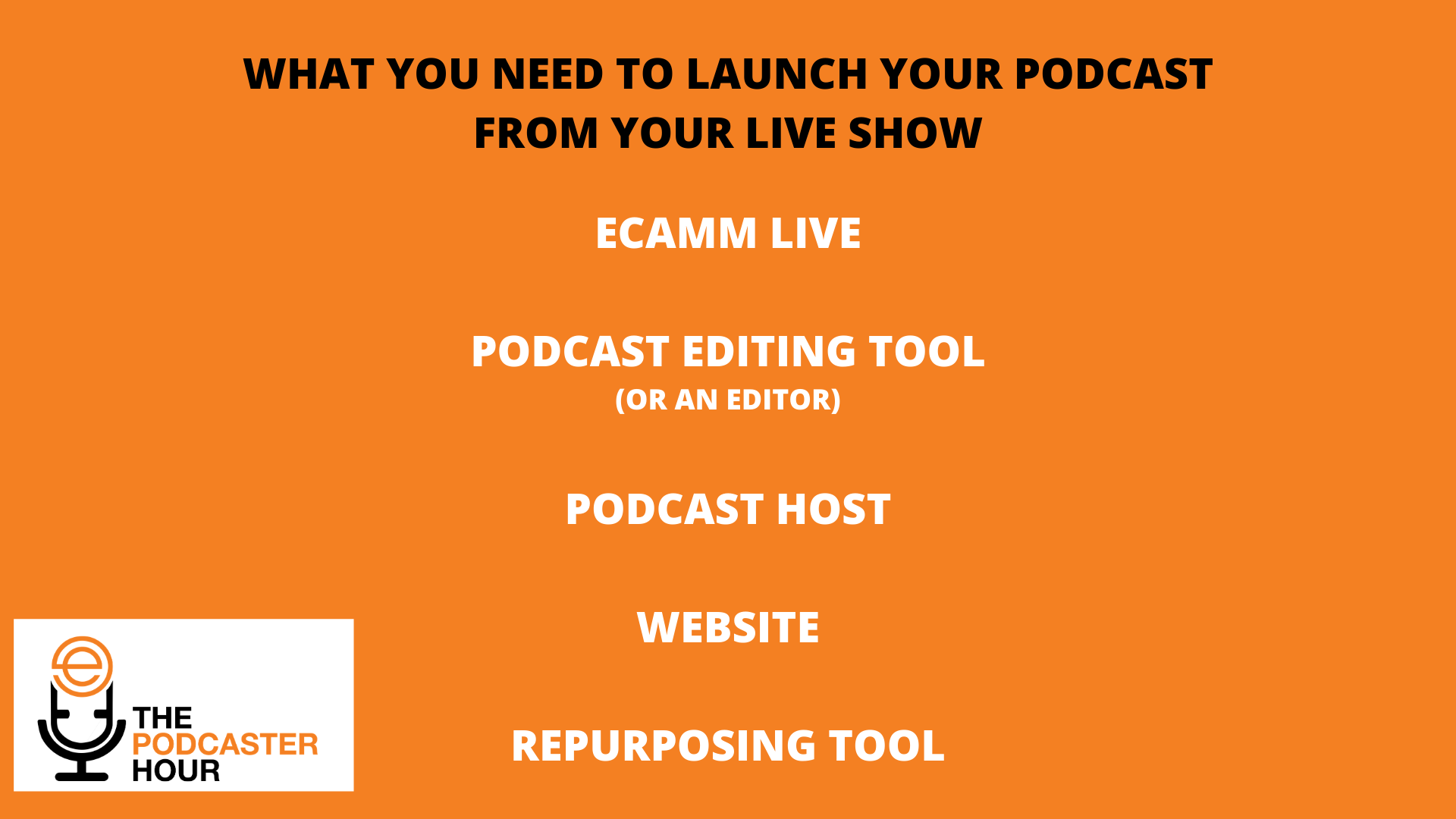 Podcast Workflow: How to Launch a Podcast from Live Videos – Ecamm ...